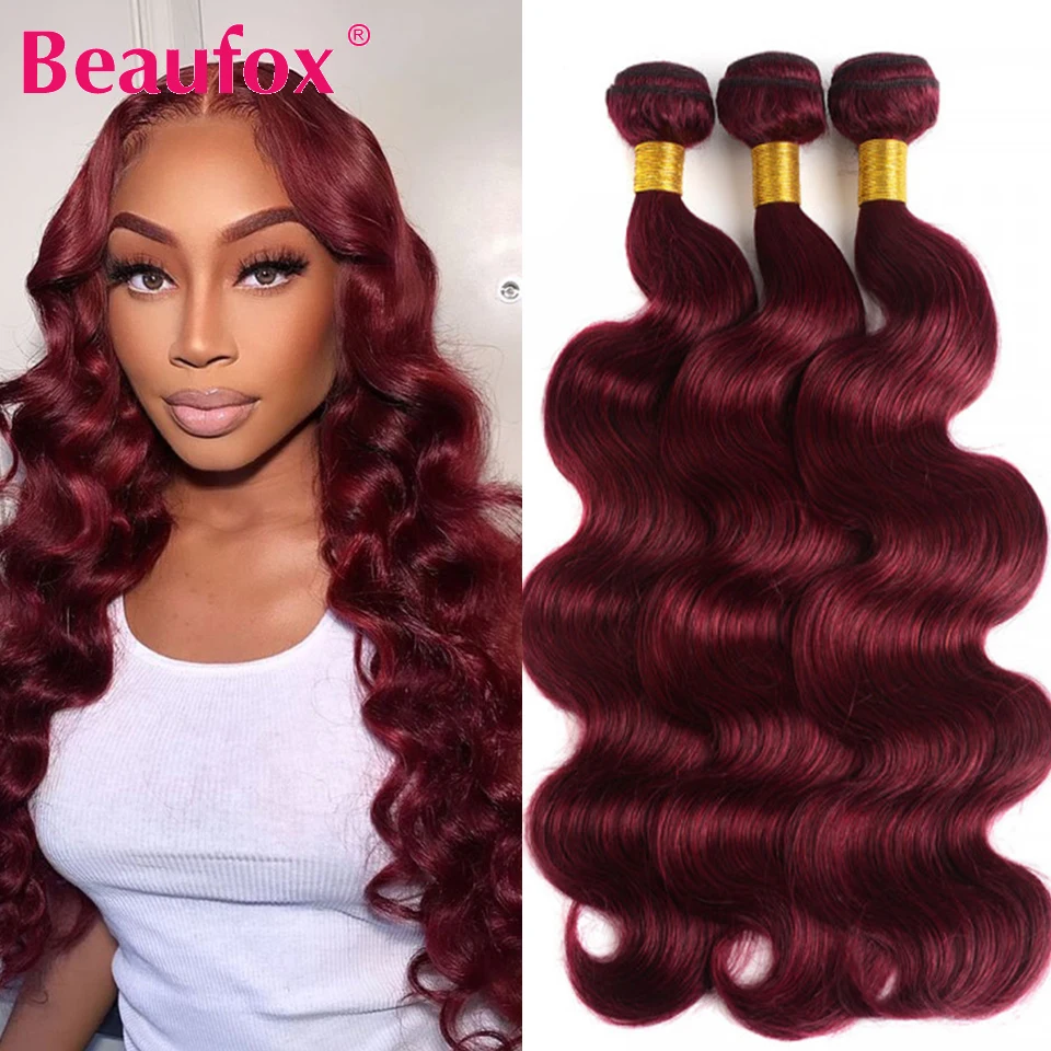 Beaufox-99J-Body-Wave-Bundles-Indian-Human-Hair-Bundles-Colored-Wavy ...
