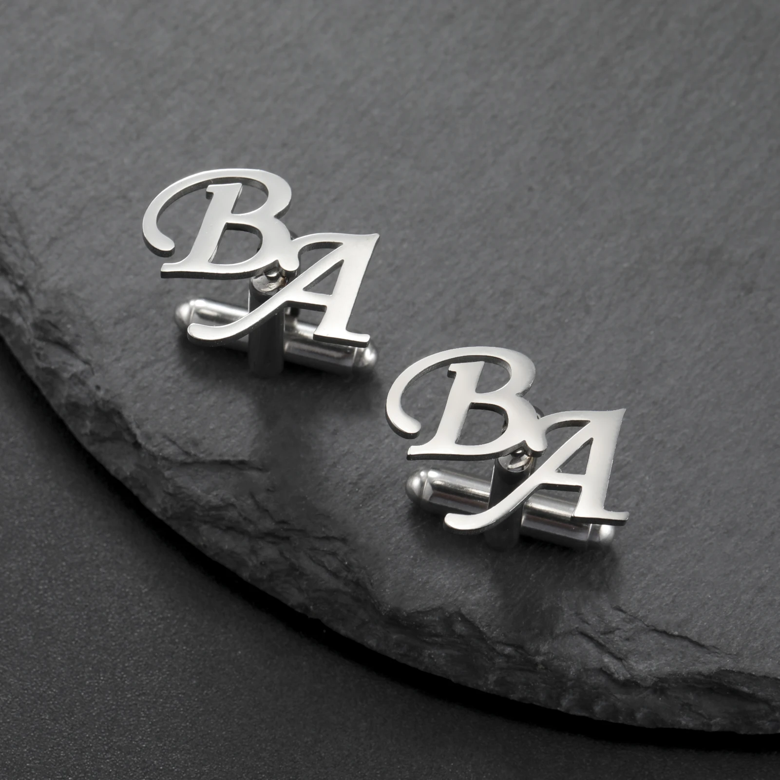 Skyrim-2pcs-Custom-Cufflinks-Men-Stainless-Steel-Personalized-Initials ...