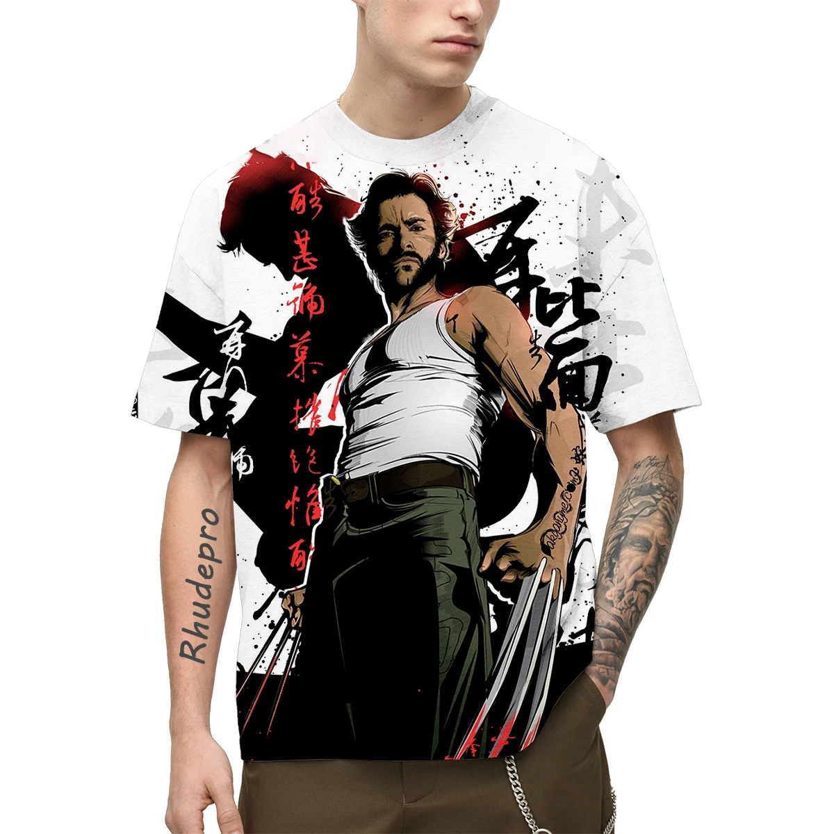 Miniso-T-Shirts-Wolverine-Cartoon-Anime-3D-Print-Streetwear-Men-Women ...