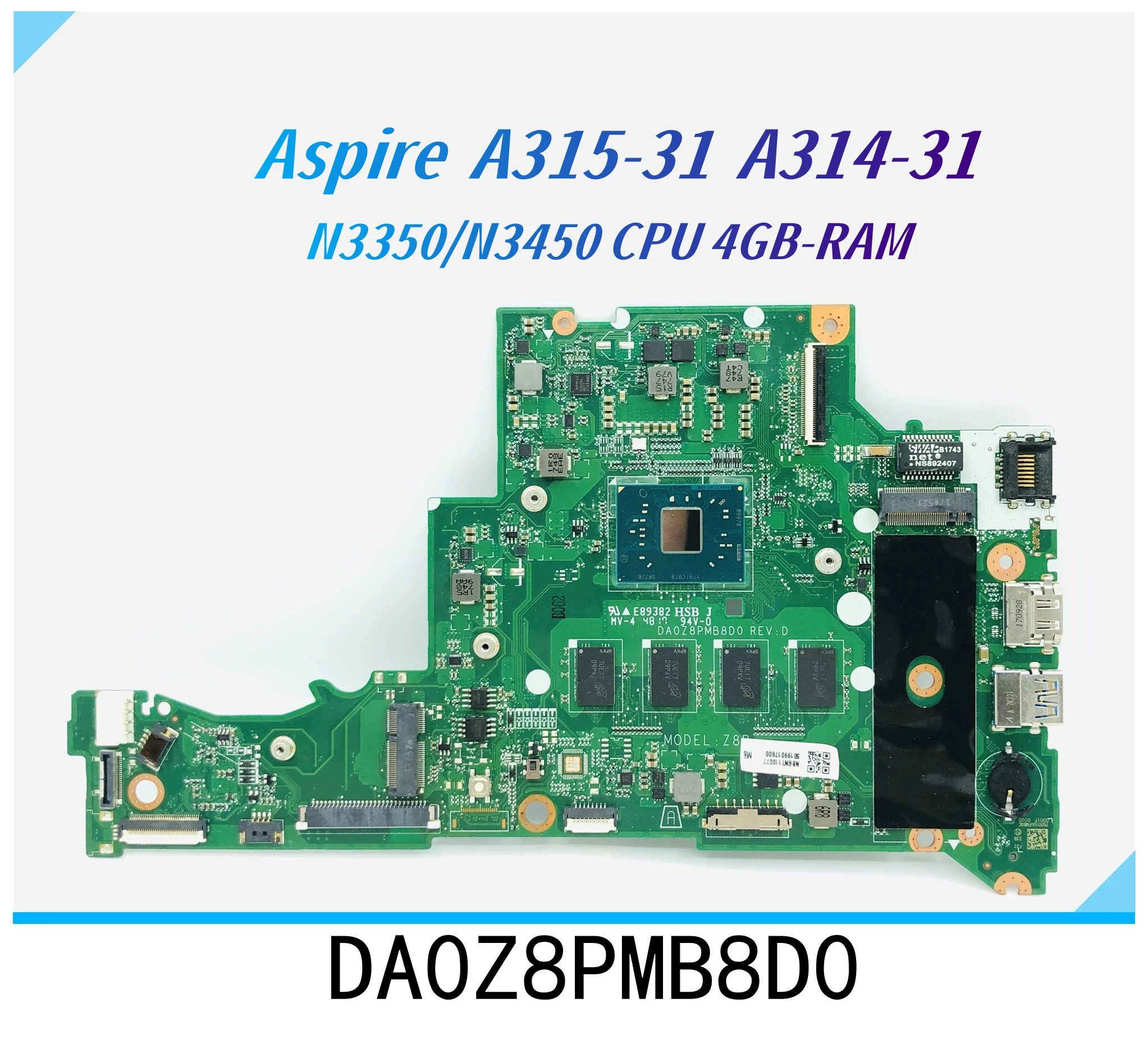 DA0Z8PMB8D0-Motherboard-For-Acer-Aspire-A314-31-A315-31-Z8P-N17Q2 ...