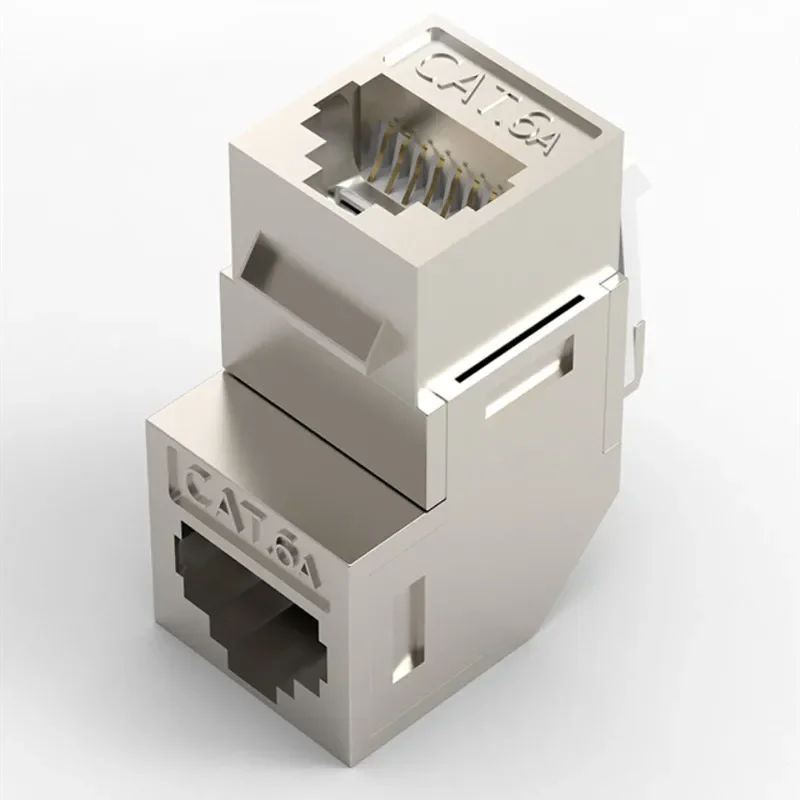 LAN-RJ45-Coupler-10G-Cat6A-90-Degree-Angled-Shielded-Keystone-Jack-RJ ...