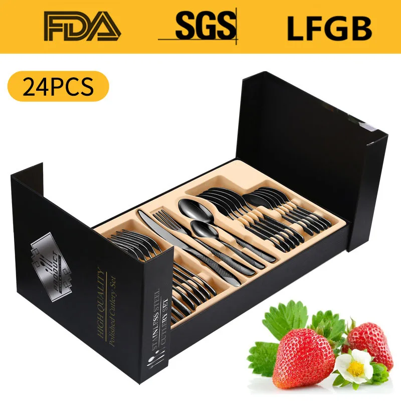 Stainless-Steel-Tableware-Set-Steak-Knife-Hotel-Tableware-Gift-Box-24 ...