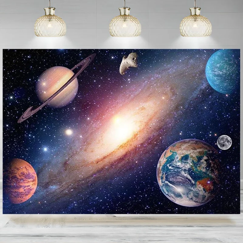 Outer-Space-Planet-Starry-Sky-Birthday-Party-Decorations-Background ...
