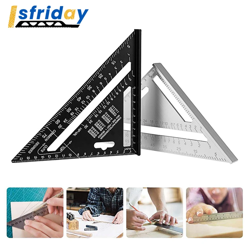 Alloy Triangle Ruler Woodworking Metric | Triangle Ruler Speed Square ...