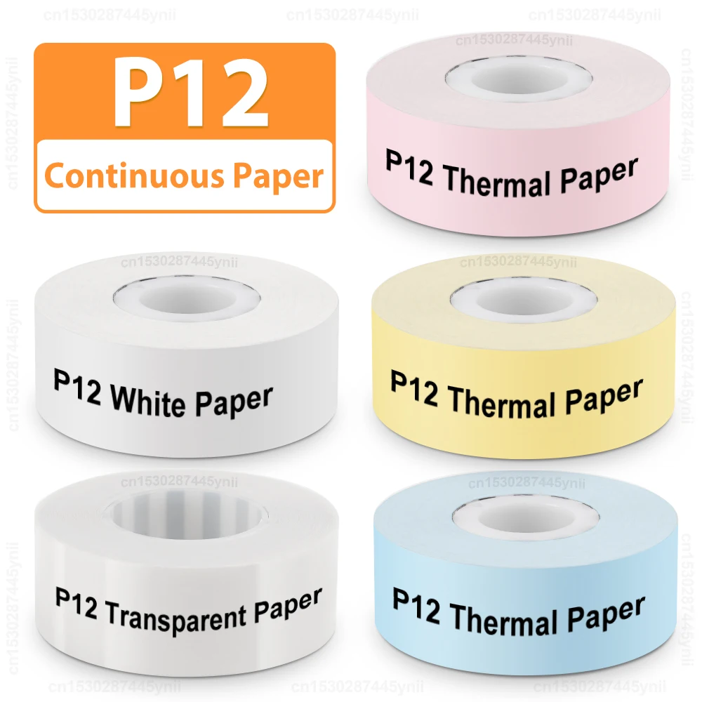 P12-Continuous-Label-Tape-for-Portable-P12-Thermal-Label-Printer ...