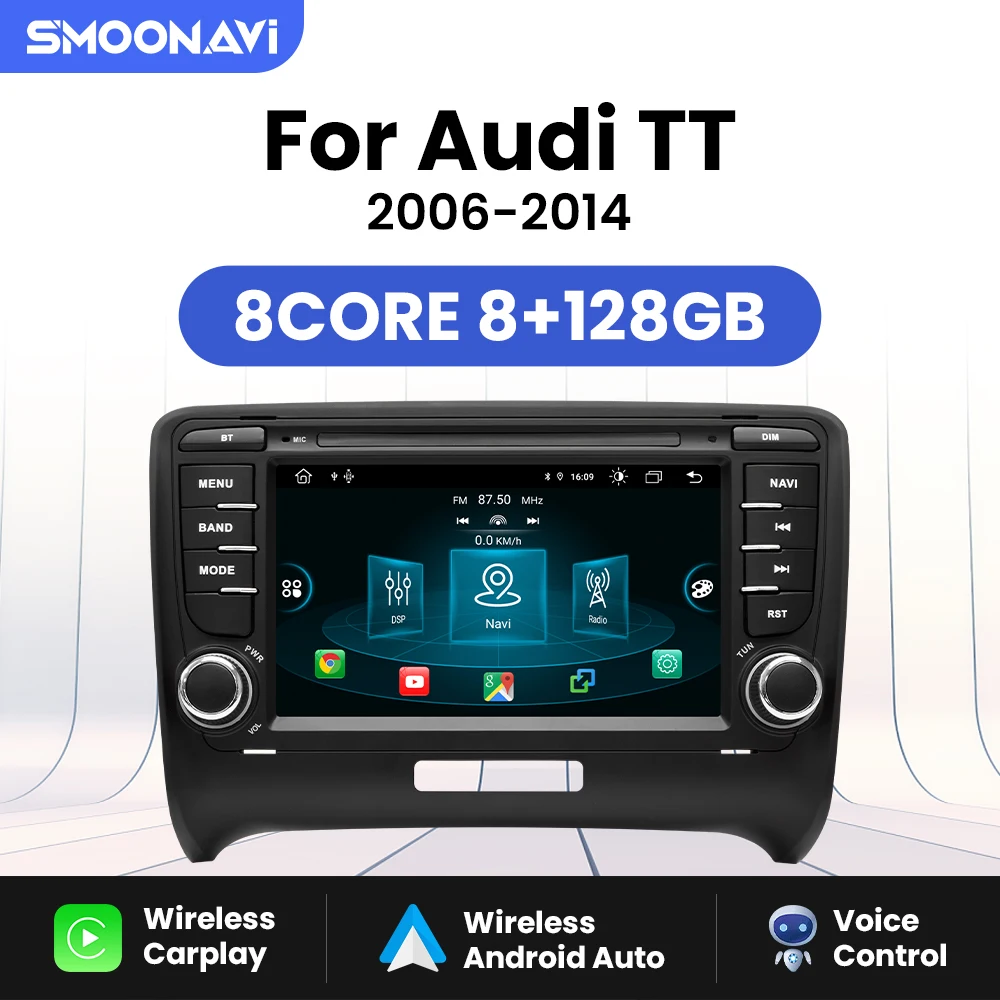 Wireless-Carplay-Car-Radio-Multimedia-For-AUDI-TT-MK2-8J-2006-2007-2008 ...