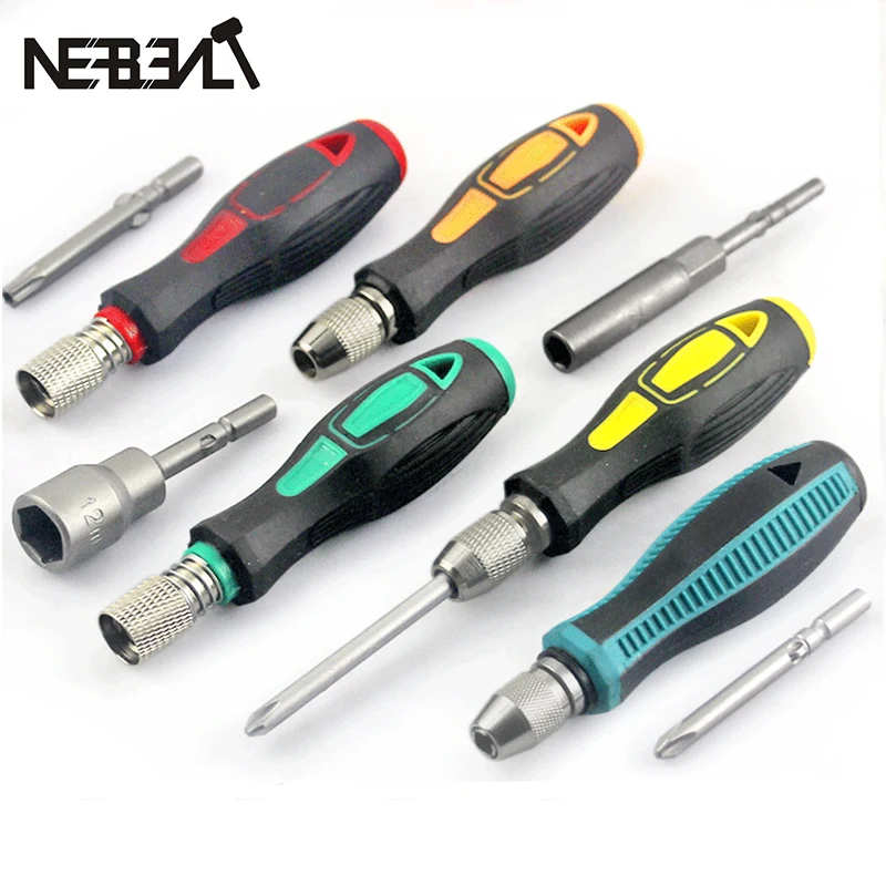 801 802 Screwdriver Bit Handle For 5MM 6MM 1/4" (6.35mm) Bits Round ...