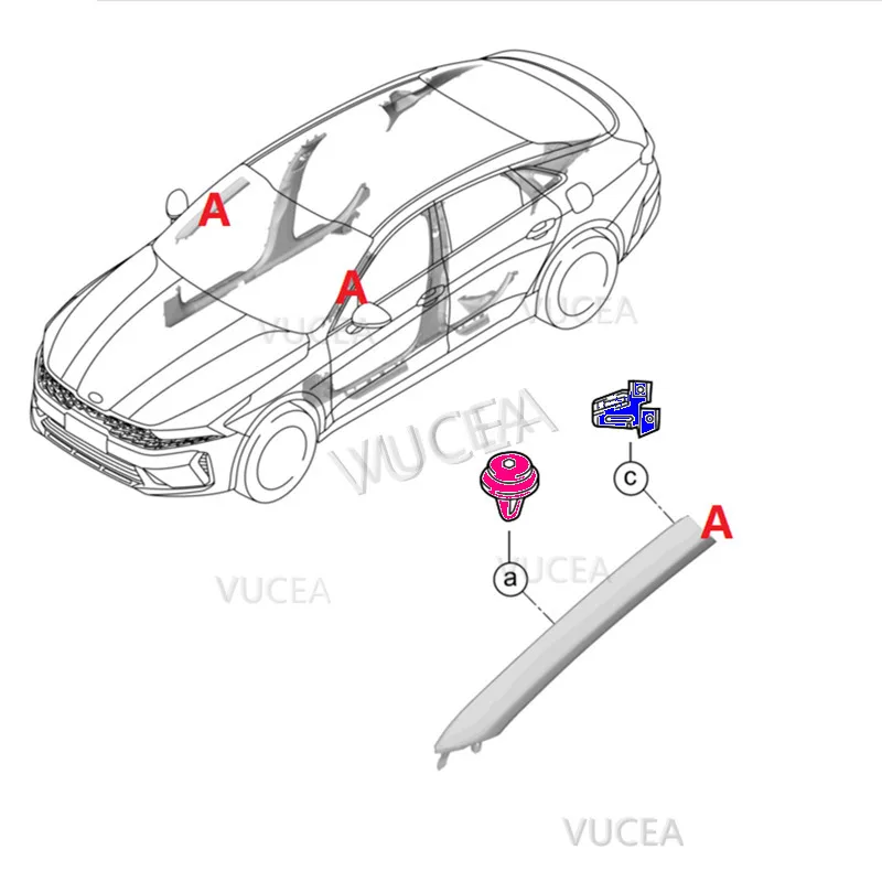 A-pillar-trim-panel-buckle-For-Hyundai-Sonata-Kia-k5-Optima-2020-2021 ...