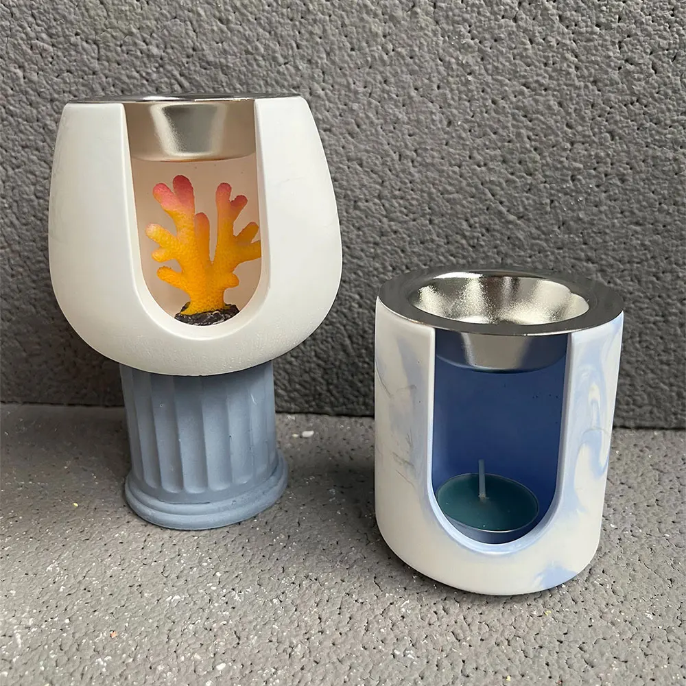 DIY-Essential-Oil-Wax-Candle-Holder-Mold-Round-Wax-Melting-Furnace ...