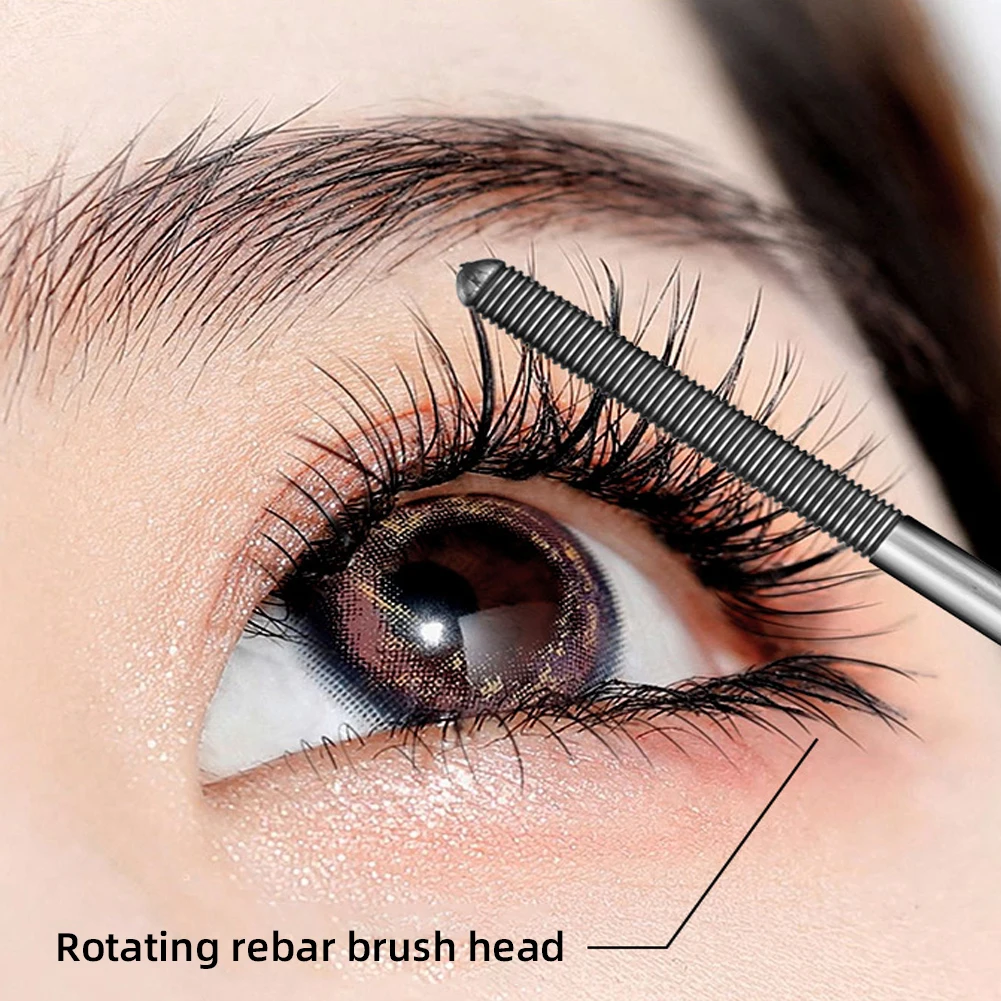 Metal-Iron-Lashes-Mascara-Waterproof-Silk-Fiber-Mascara-Black-Long ...