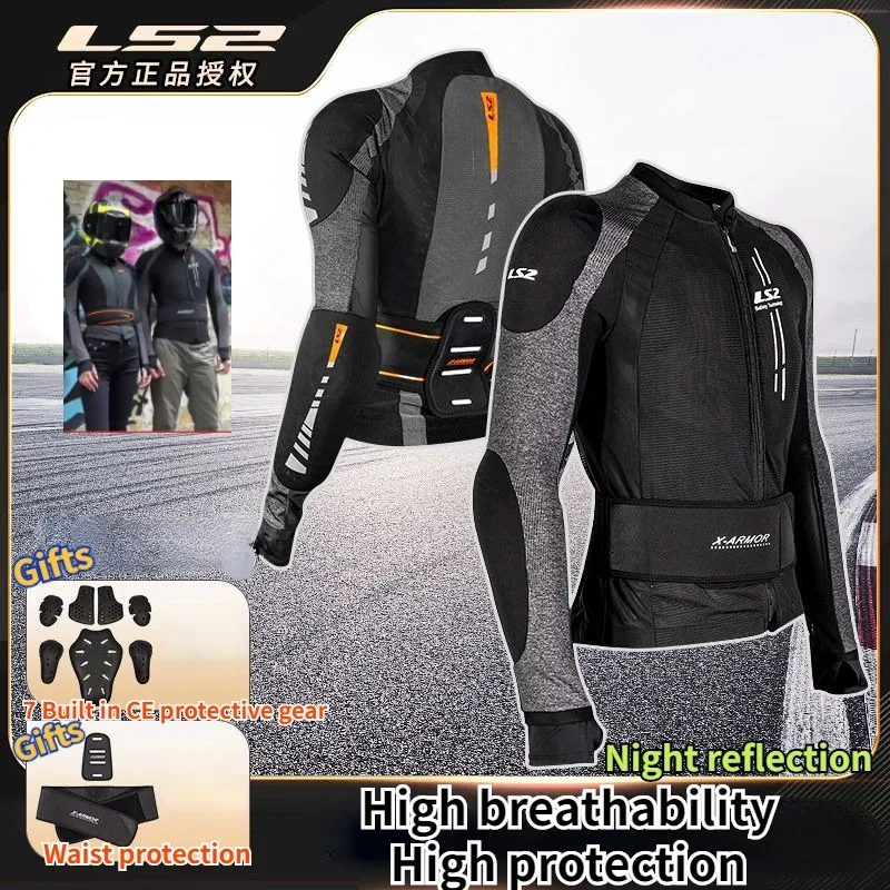 LS2-Chaqueta-de-motocicleta-para-hombre-y-mujer-ropa-de-carreras-de-motos-armadura-transpirable ...