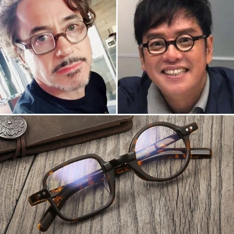 Robert Downey Jr. identical glasses 2023 retro asymmetrical one round ...
