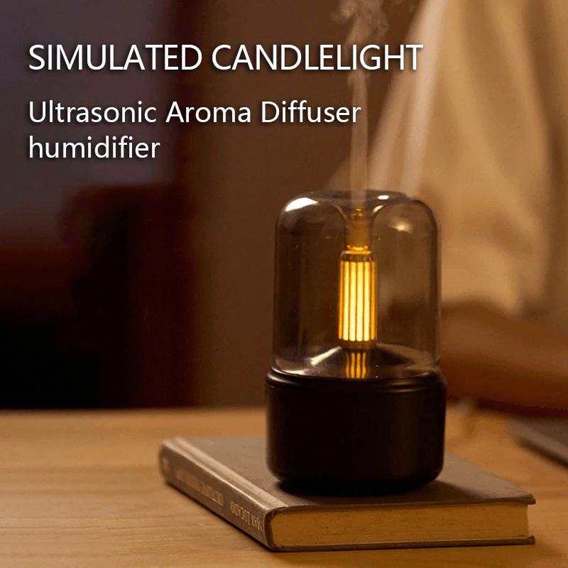 Candle-light-Aroma-Diffuser-Portable-120Ml-Electric-USB-Air-Humidifier ...
