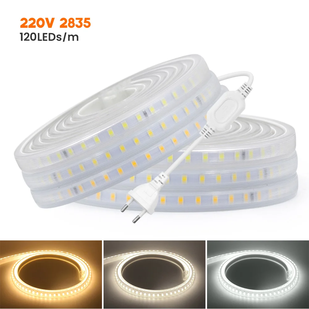 LED-Strip-Light-220v-Switch-Power-Plug-Kit-Ultra-thin-5x10mm-SMD-2835 ...