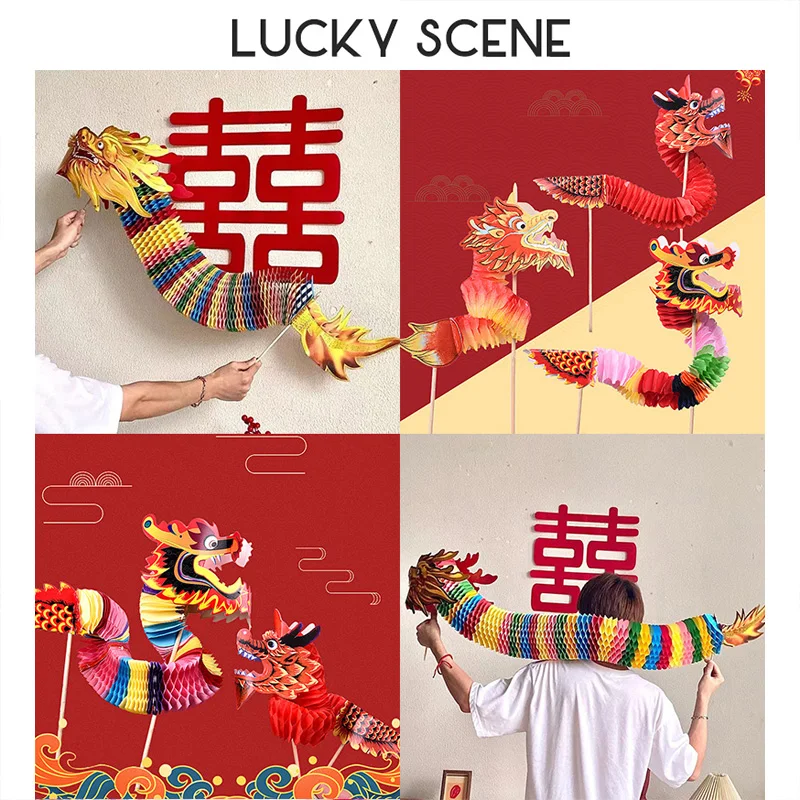 Chinese-New-Year-Dragon-And-Lion-Dance-Paper-Cutout-Gift-Nostalgia ...
