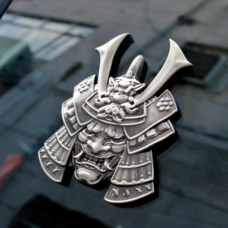 Japanese-Samurai-Hannya-Metal-Car-Stickers-Emblem-Hot-Badge-Skull-Style ...