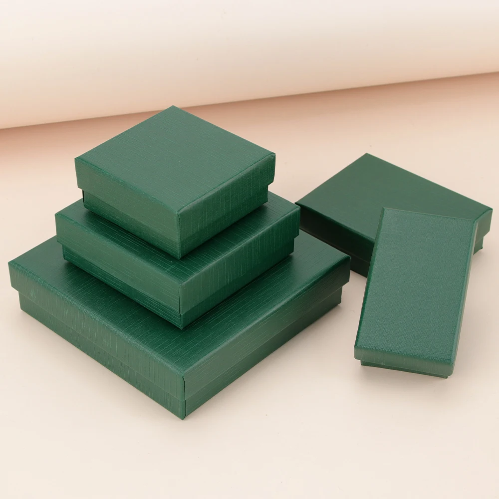5pcs-Green-jewelry-Gift-Box-Jewelry-Packing-carton-Rectangular-sponge ...