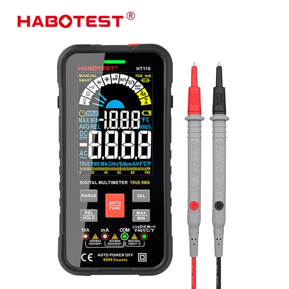 HABOTEST-HT116-Digital-Multimeter-Smart-Auto-Range-1000V-10A-Tester ...