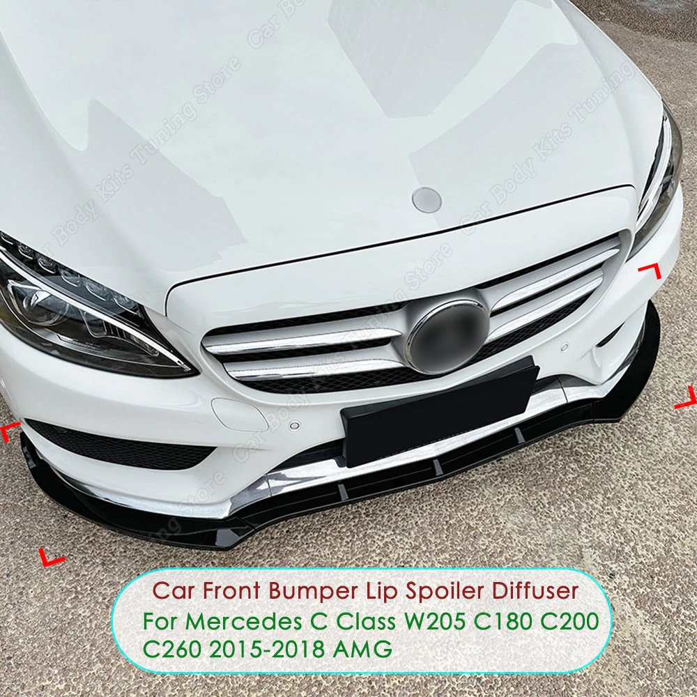 Car-Front-Bumper-Spoiler-Lip-Lower-Diffuser-Body-Accessories-Gloss ...