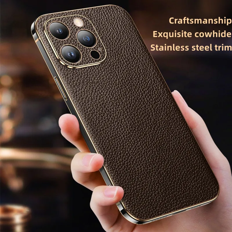 Luxury-Genuine-Leather-iPhone-14-Pro-Max-Case-New-iPhone-14-Plus-Lens ...