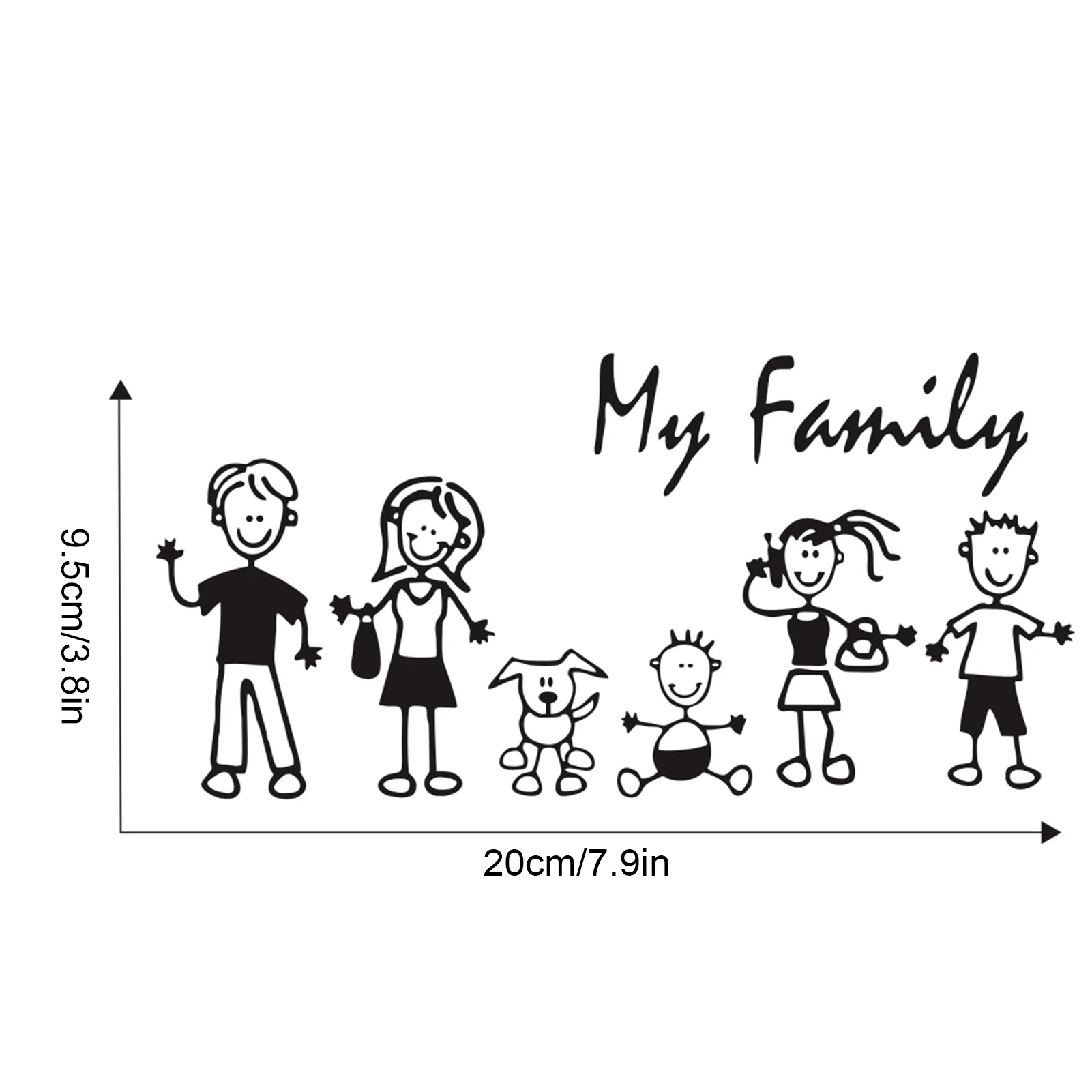 Stick Figure Family Stickers