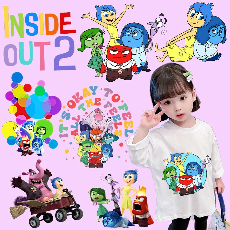 Inside-Outs-2-Heat-Transfer-Sticker-Disney-Cartoon-Anxiety-Anger-Joy ...