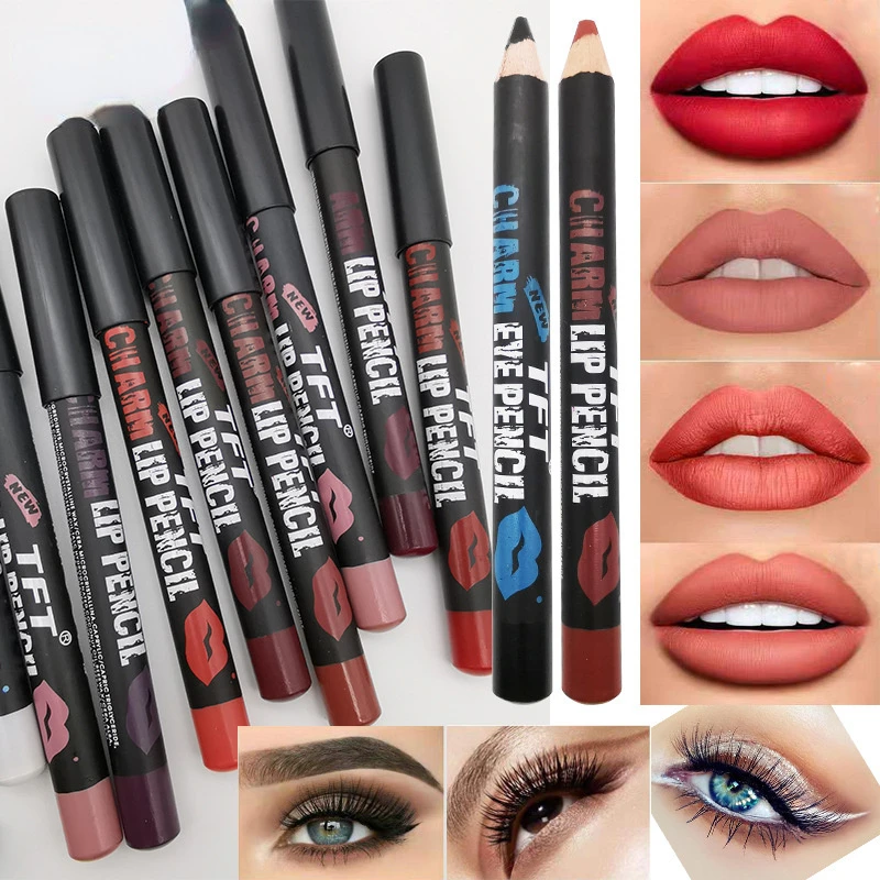 1Pcs-Velvet-Matte-Lipstick-Lip-Liner-Pen-Multifunctional-Eyes-Makeup ...