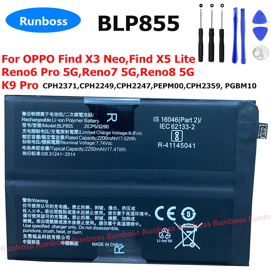 New-Original-4500mAh-BLP855-Battery-For-OPPO-Find-X3-Neo-Find-X5-Lite ...