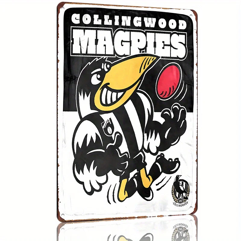 Collingwood Magpies AFL Football Club Vintage Metal Tin Sign - Retro ...