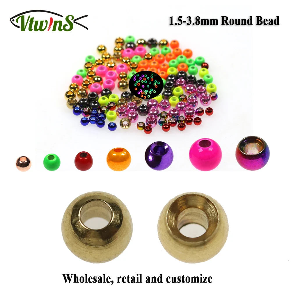 Vtwins-1-5mm-3-8mm-Fly-Tying-Materials-Brass-Beads-Multi-Color-Beadhead ...