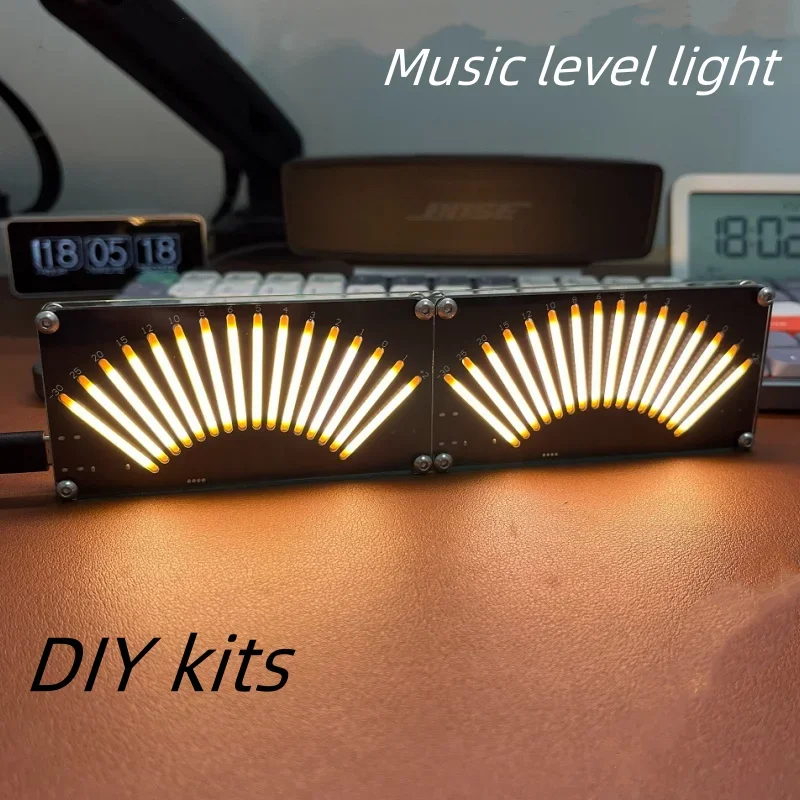 DIY-LED-Music-Spectrum-LED-Audio-Level-Indicator-Pick-up-Rhythm-Light-Voice-Controlled-Single ...