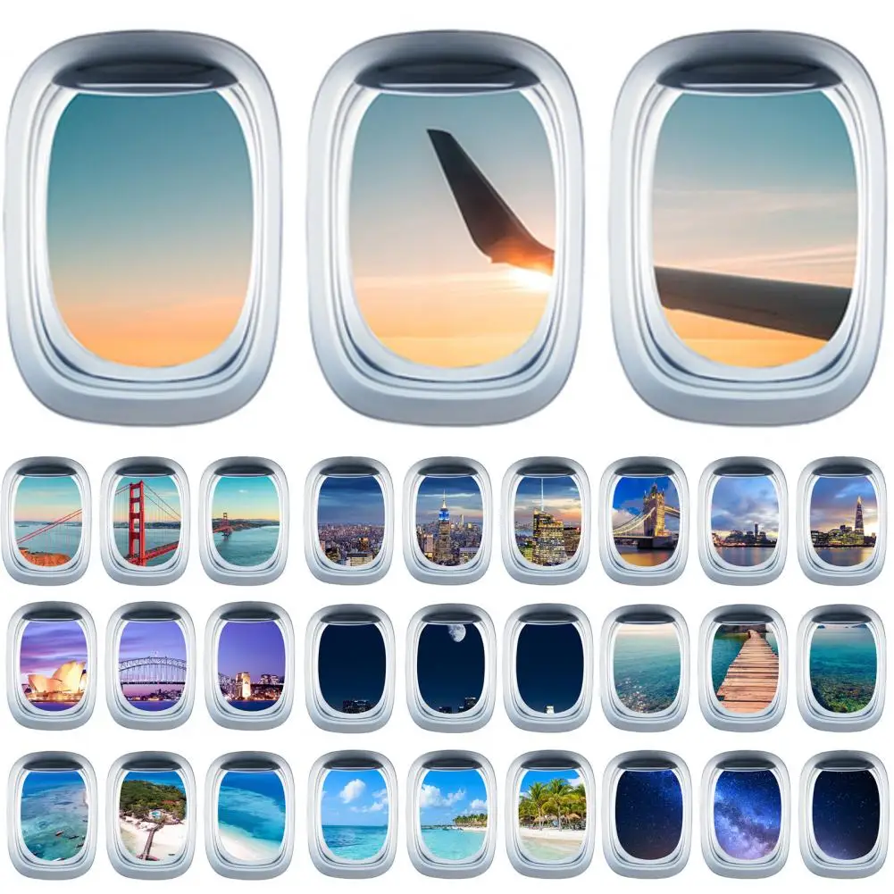 3Pcs-3D-Stickers-Airplane-Window-Decal-Poster-Stickers-Self-Adhesive ...