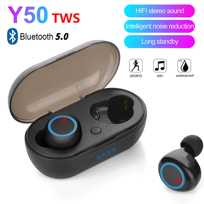 new-Y50-TWS-Bluetooth-headphones-Earbuds-5-0-Wireless-bluetooth-headset ...