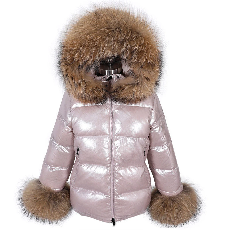 MAOMAOKONG 2022 Winter Down Jacket Women Natural Real Raccoon Fox Fur Collar Coats Puffer jacket ...