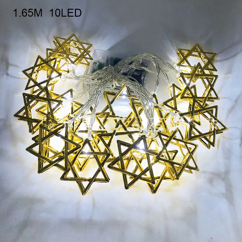 1-65m-10LEDs-Judaism-Mogen-David-Star-Lights-String-Hanukkah-Shavuot ...