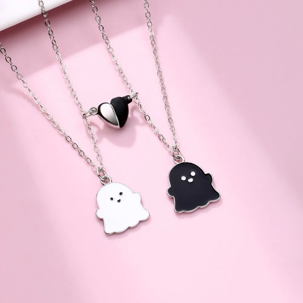 Lovecryst-2Pcs-set-Cute-Black-and-White-Ghost-Magnet-Best-Friend ...