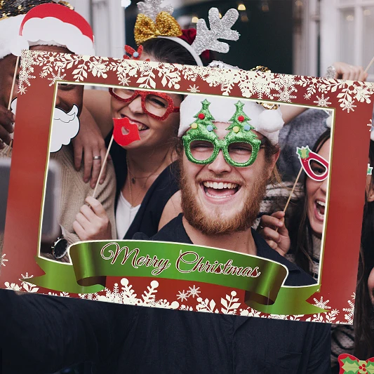 Christmas-Paper-Frame-Photo-Booth-Props-Merry-Christmas-Party ...