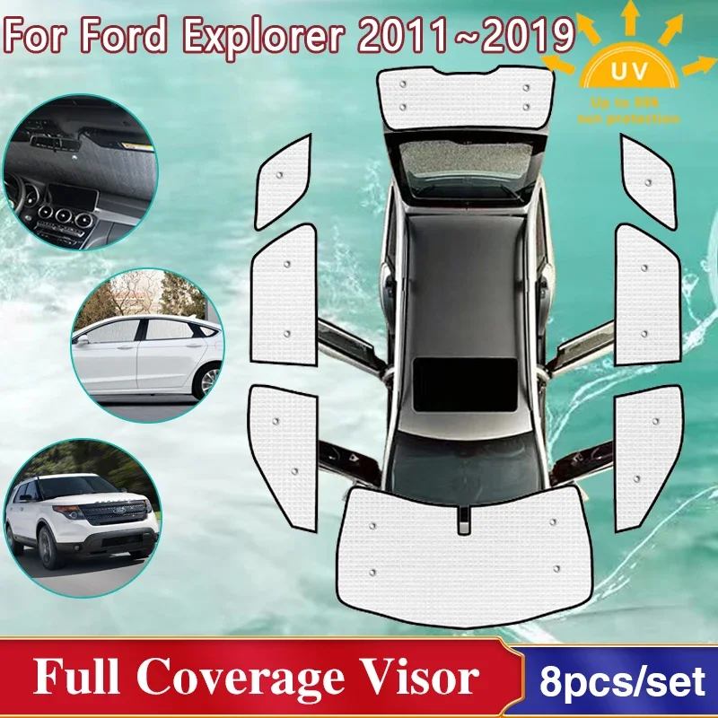 For Ford Explorer Accessories U502 Classic 2011~2019 Full Windshield ...