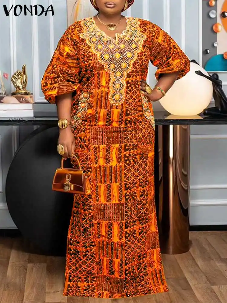 Plus-Size-VONDA-Bohemian-Women-Long-Dress-2024-Summer-Printed-Sundress ...