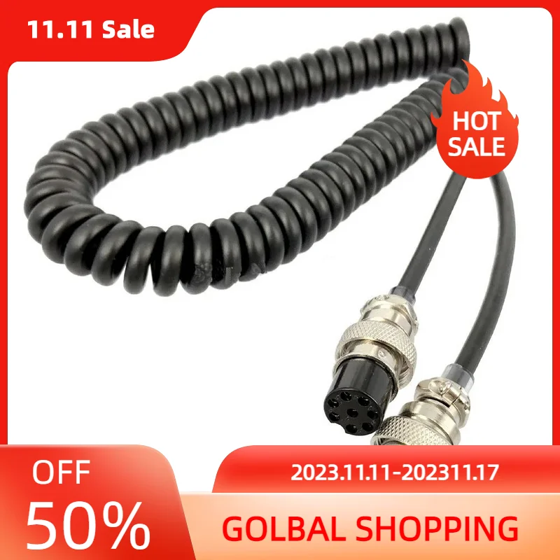Two-Way-Radio-8-Pin-Mic-Microphone-Extension-Cable-For-KENWOOD-YAESU ...
