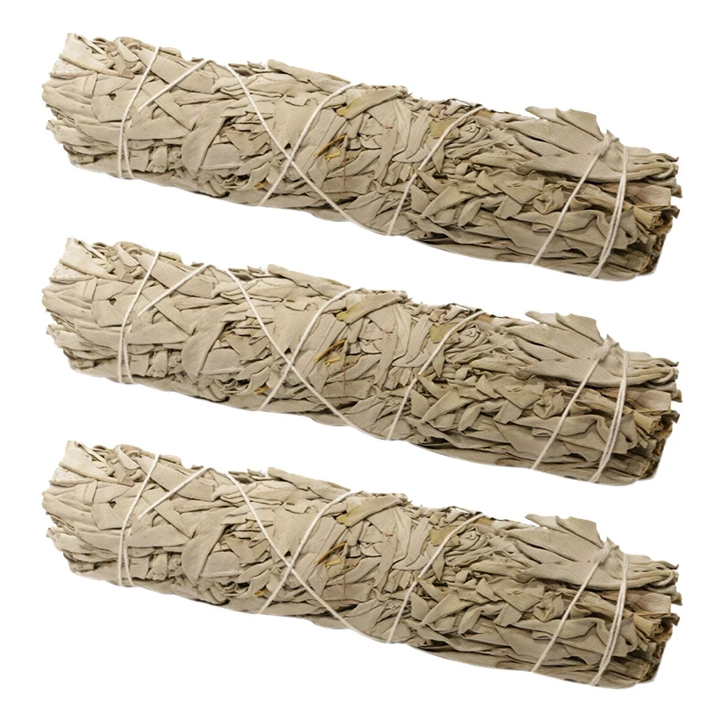 3Pcs-White-Sage-California-White-Sage-Pure-Leaf-Smoky-Purification ...
