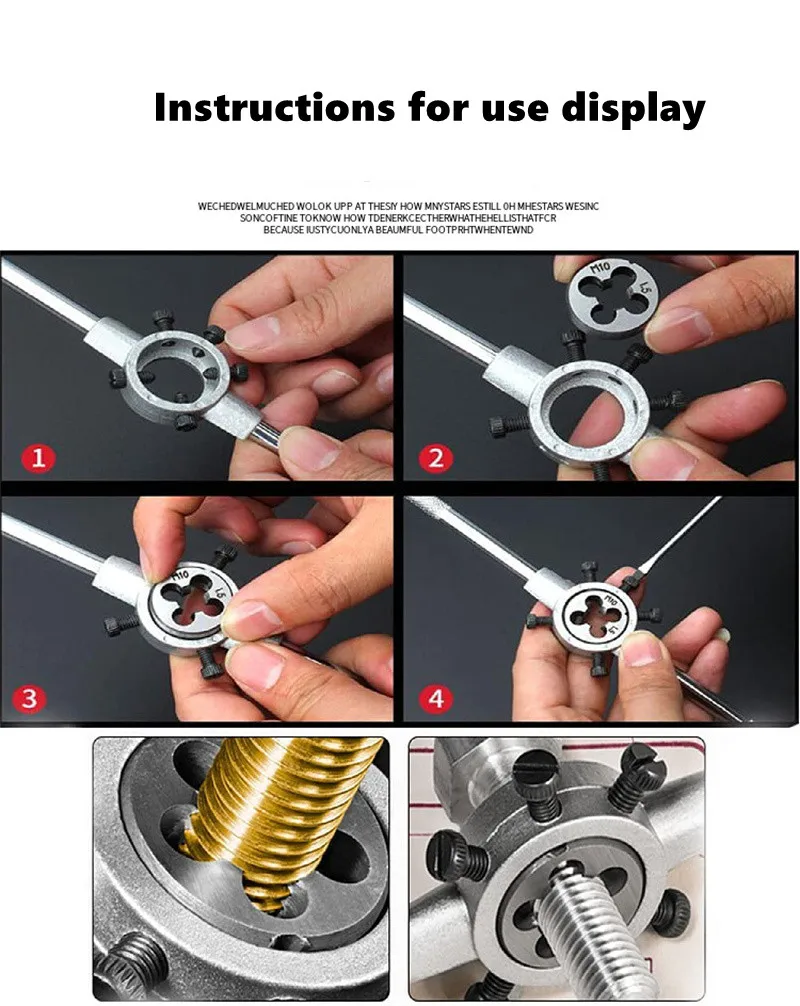 Tournevis,Matrice de filetage à droite filetage métrique outil de ...