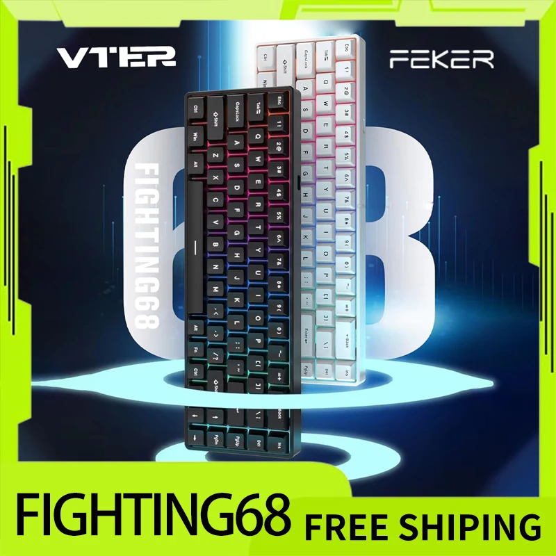 Feker-Fighting68-teclado-mec-nico-con-interruptor-magn-tico-8K-teclado-para-juegos-por-cable ...