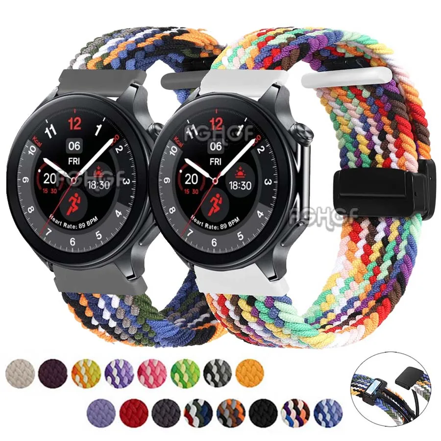 Nylon Braided Loop Strap - Universal Smart Watch Replacement Band for ...