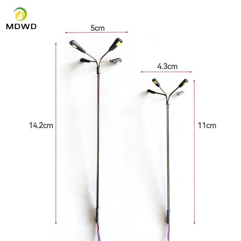 1pcs 3V Model Building Steel N Scale Street Railway Train Lamp Post ...