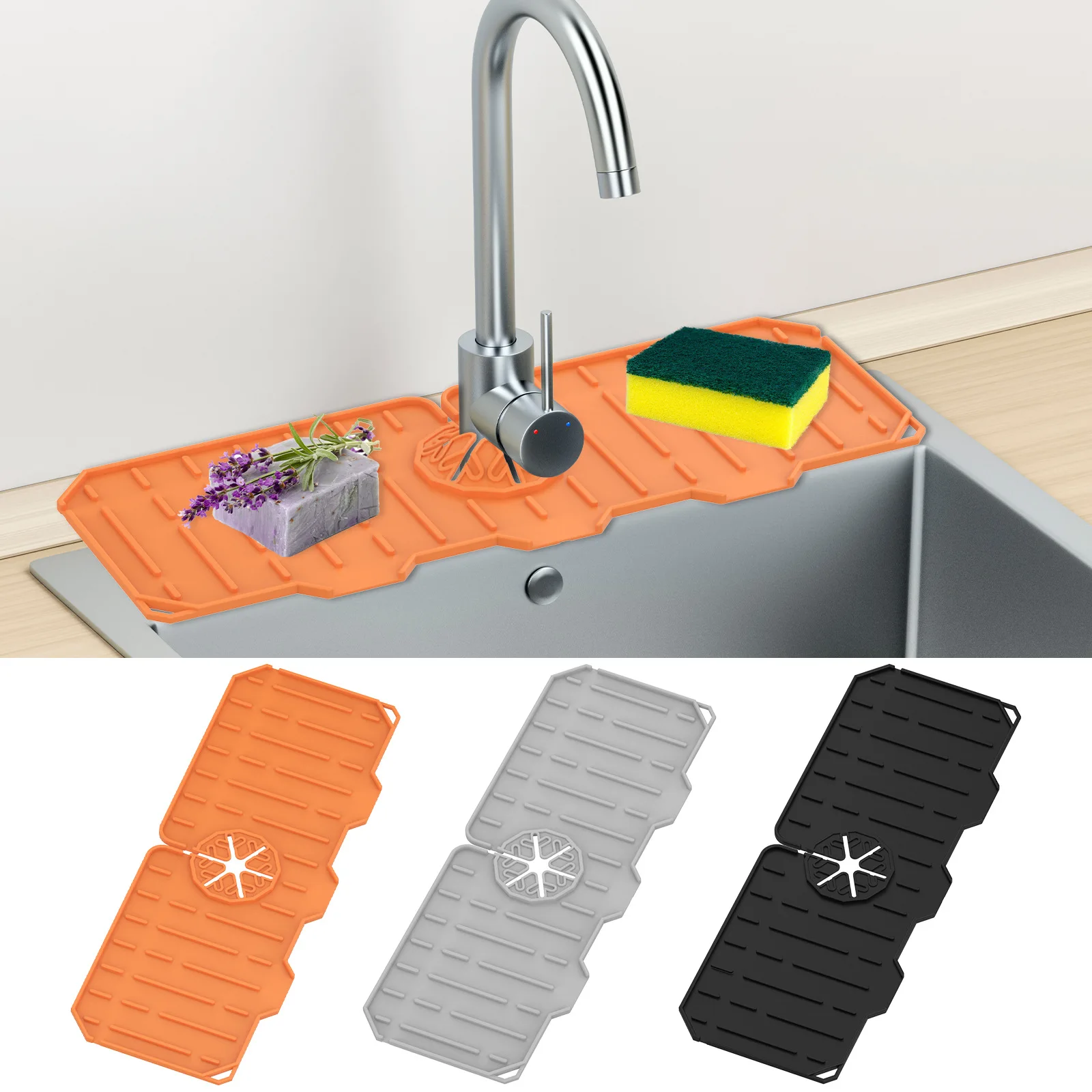Silicone Kitchen Sponge Holder | Kitchen Faucet Sponge Holder - Faucet ...
