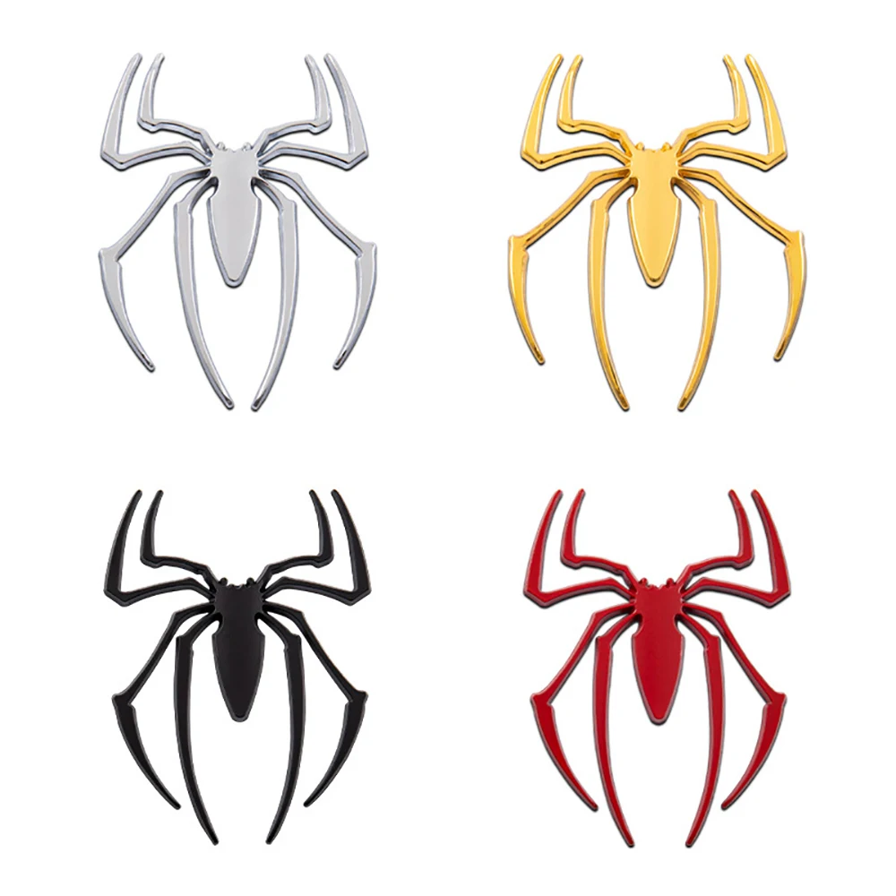 Universal-3D-Metal-Car-Stickers-Spider-Car-Logo-Chrome-Badge-Auto ...
