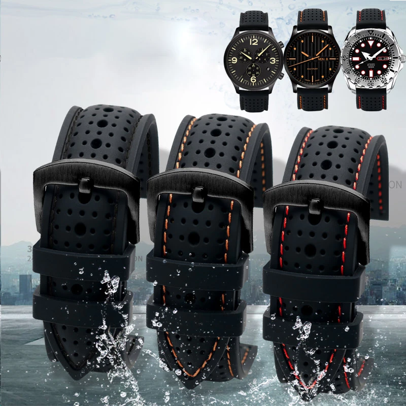 Waterproof Waterproof Waterproof Strap | Silicone Straps Men's Watch ...
