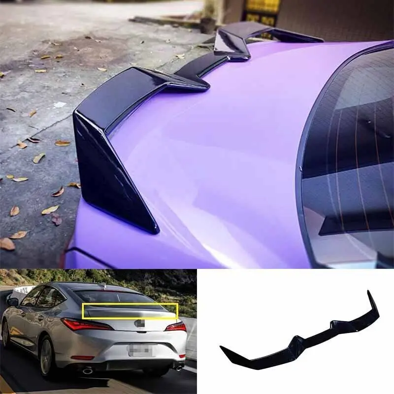 For-Acura-Integra-2023-2024-Gloss-Black-ABS-Car-Rear-Trunk-Spoiler-Wing ...