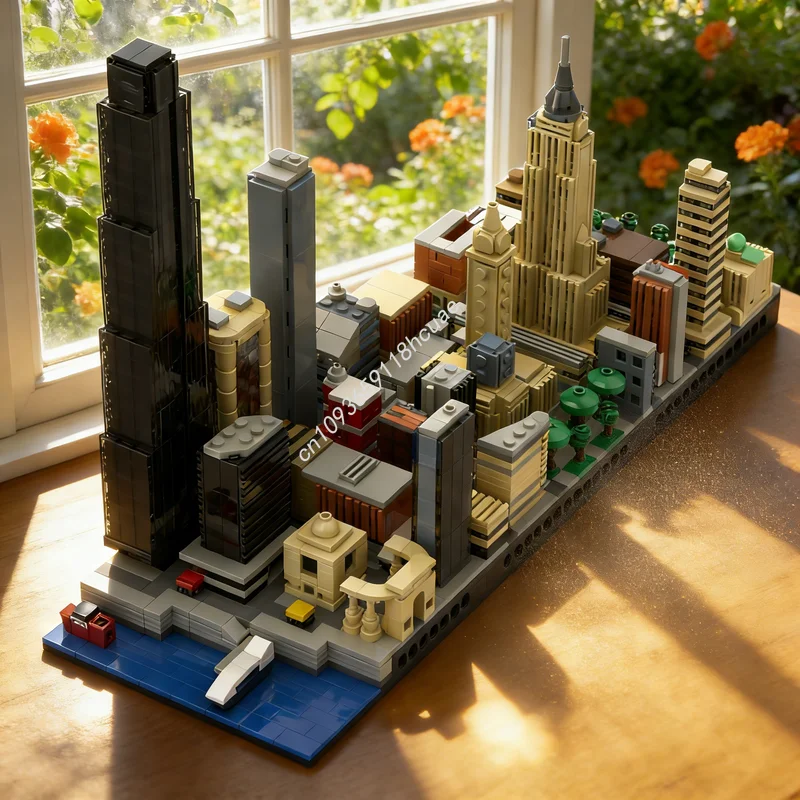 903pcs MOC Manhattan Project Bloc 3 City Model Building Christmas Gifts ...